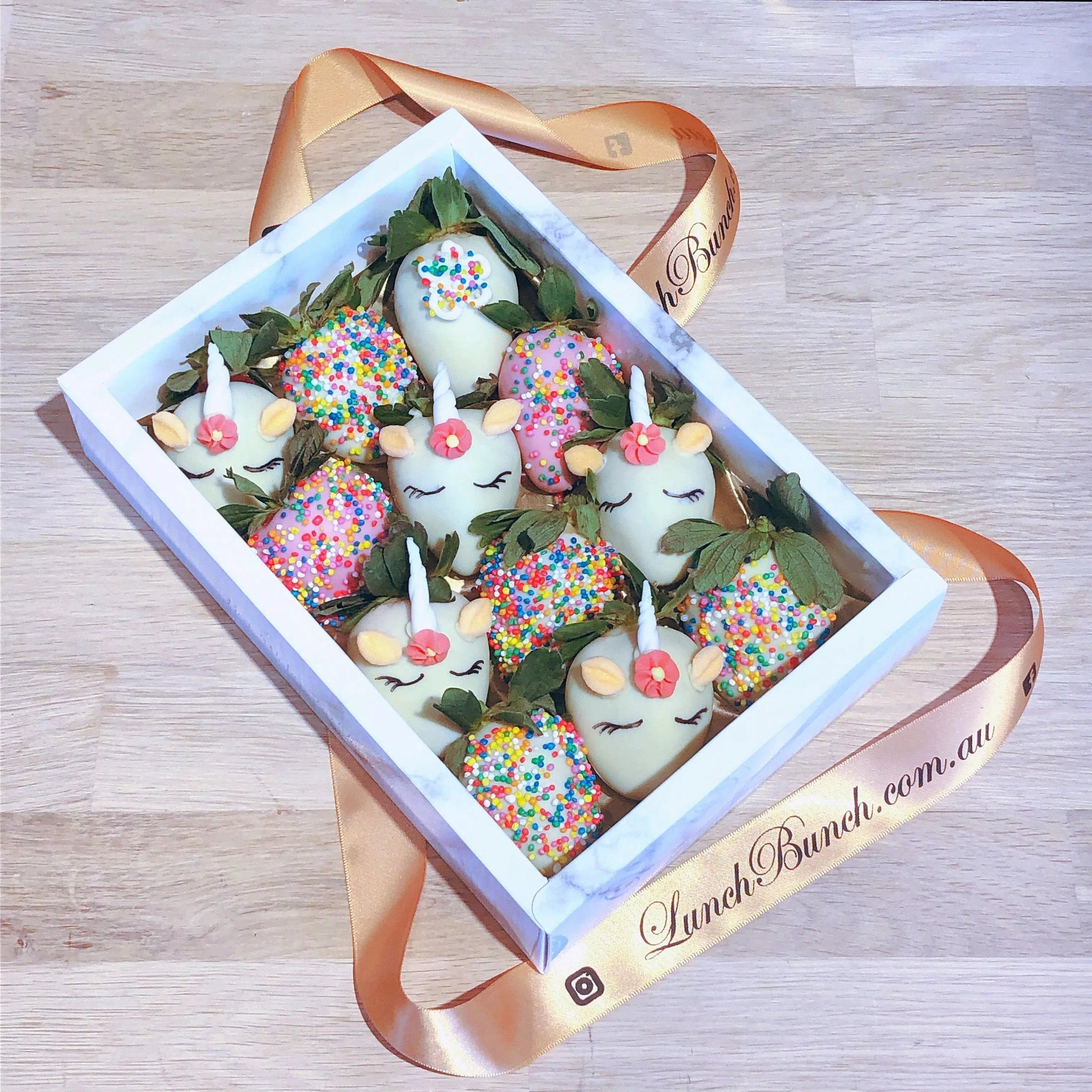 Magic Unicorns Chocolate dipped Strawberry Gift Box